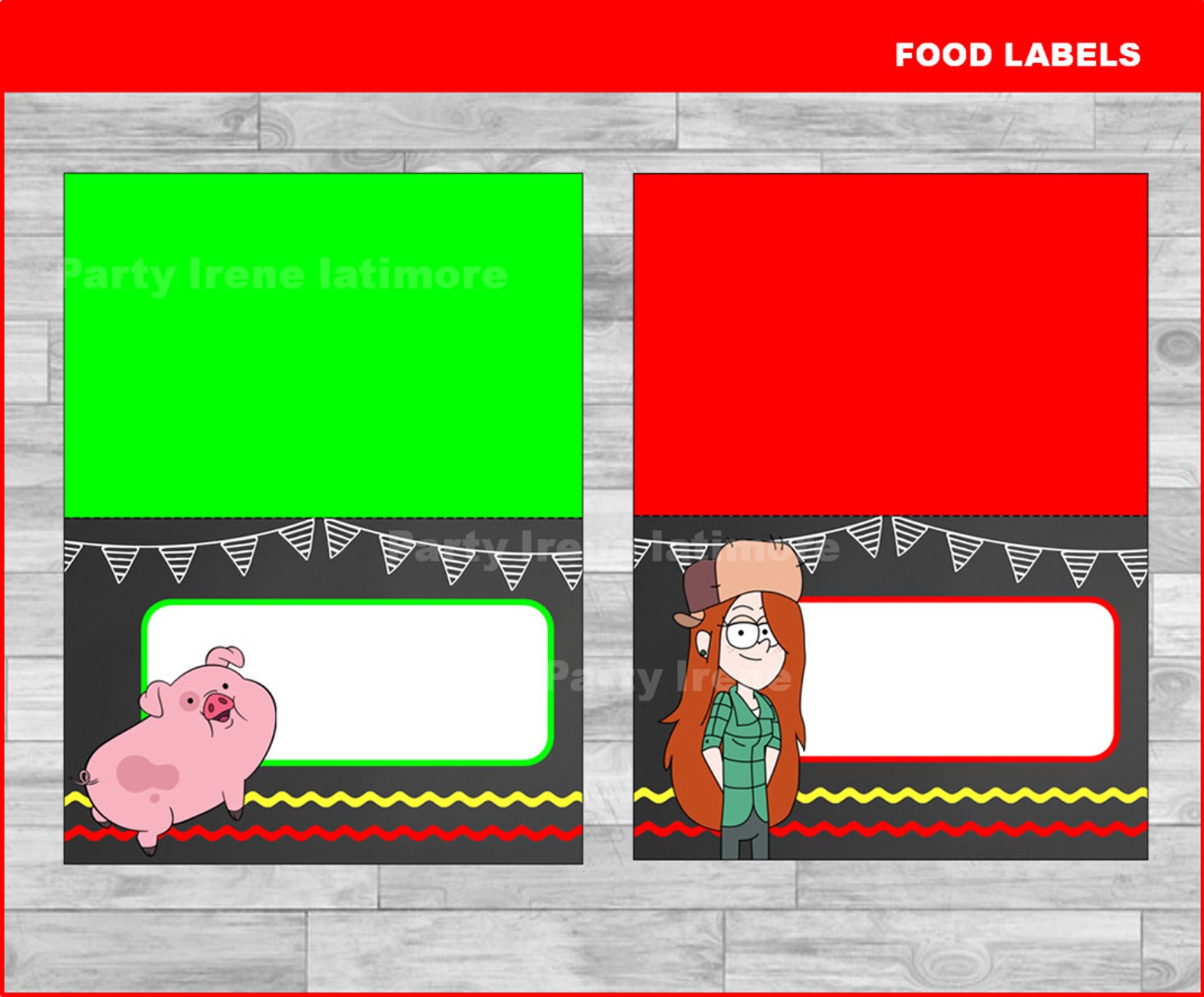 Gravity Falls Food Labels Instant Download Gravity Falls - Etsy