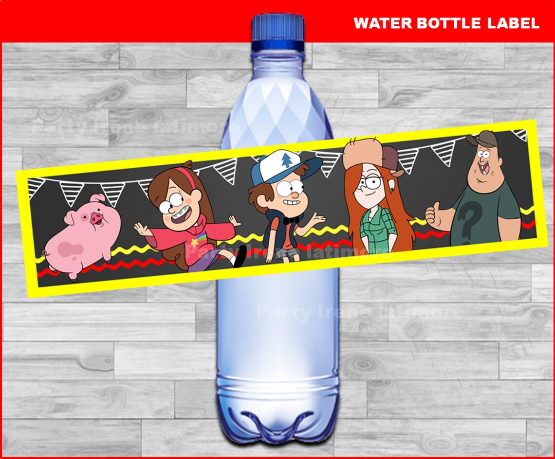 Gravity Falls Water Bottle Labels Instant Download, Gravity Falls ...