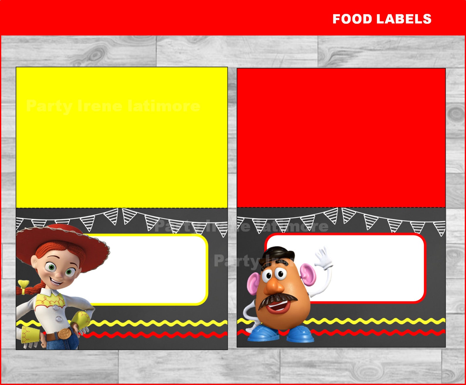 Toy Story 4 Food Labels Instant Download Toy Story Chalkboard - Etsy