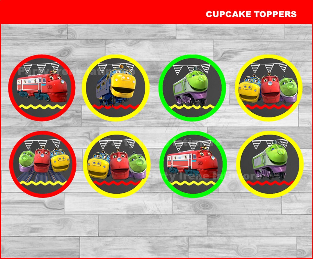 Chuggington Cupcakes Toppers Instant Download, Chuggington Chalkboard ...