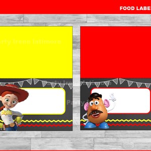 Toy Story Food Labels Instant Download, Toy Story Chalkboard Food Tent ...