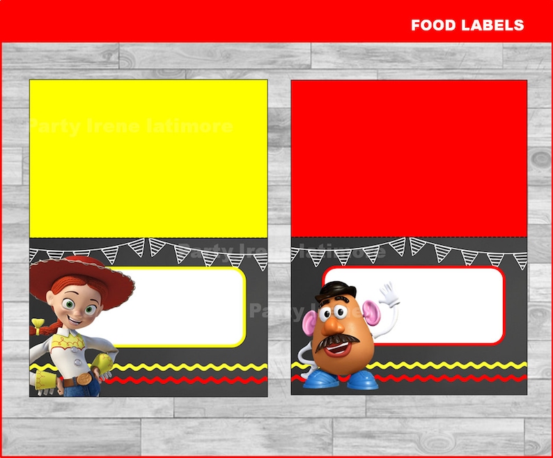 Toy Story Food Labels Instant Download, Toy Story Chalkboard Food Tent ...
