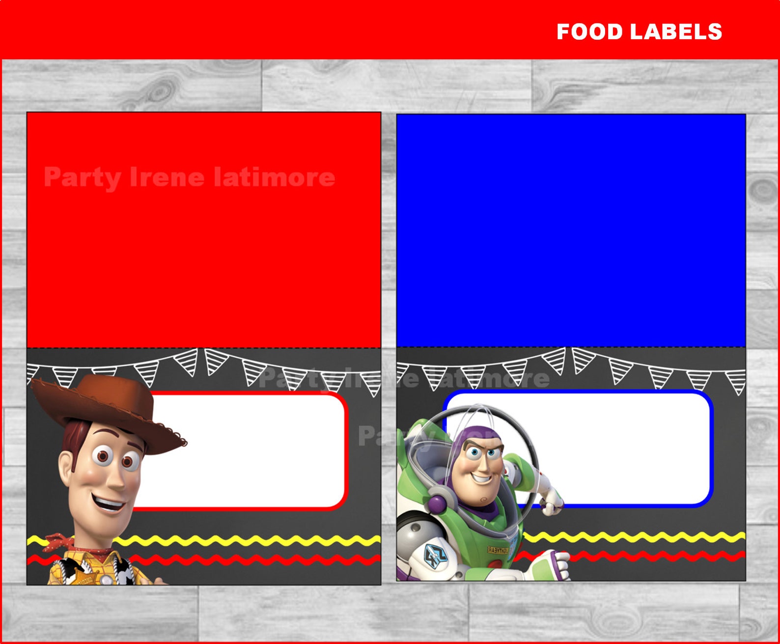 Toy Story 4 Food Labels Instant Download, Toy Story Chalkboard Food ...