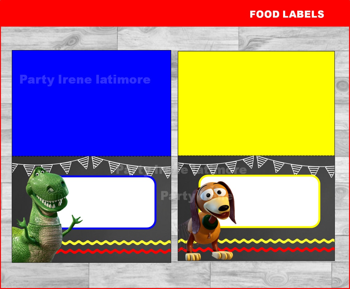 Toy Story 4 Food Labels Instant Download Toy Story Chalkboard - Etsy