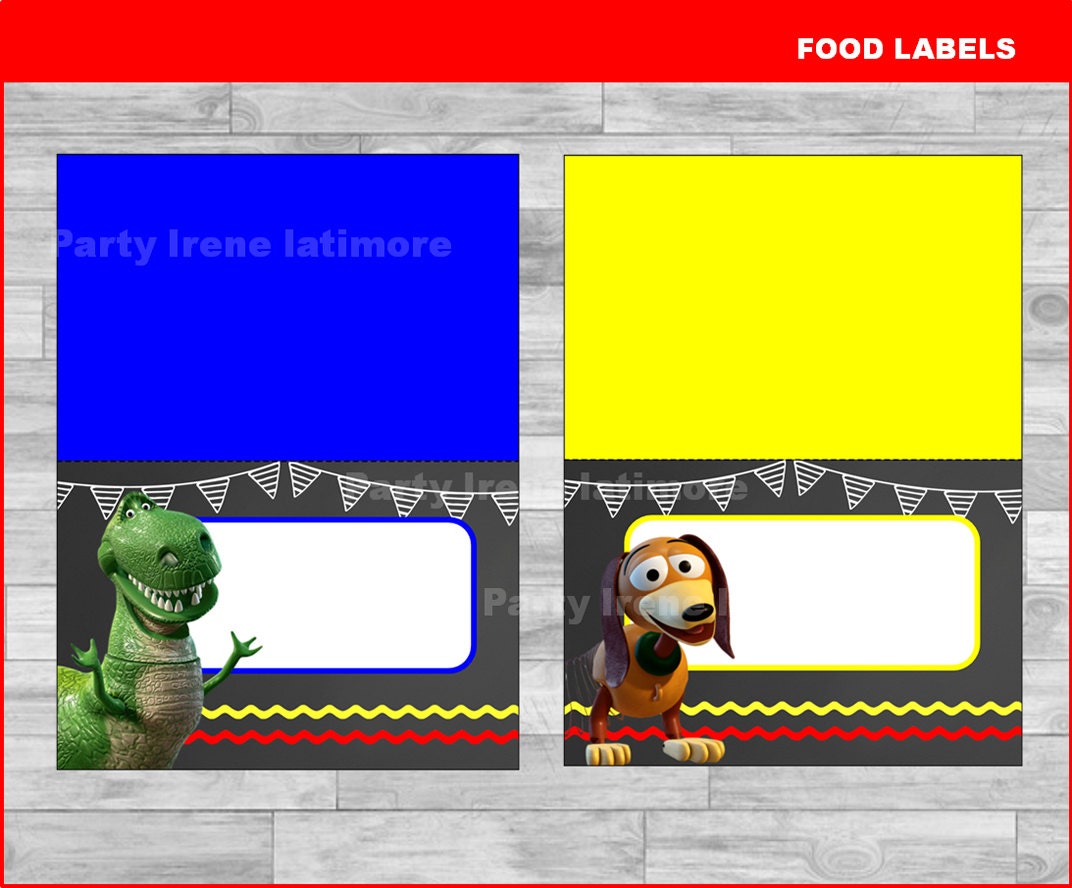Toy Story Food Labels Instant Download, Toy Story Chalkboard Food Tent ...