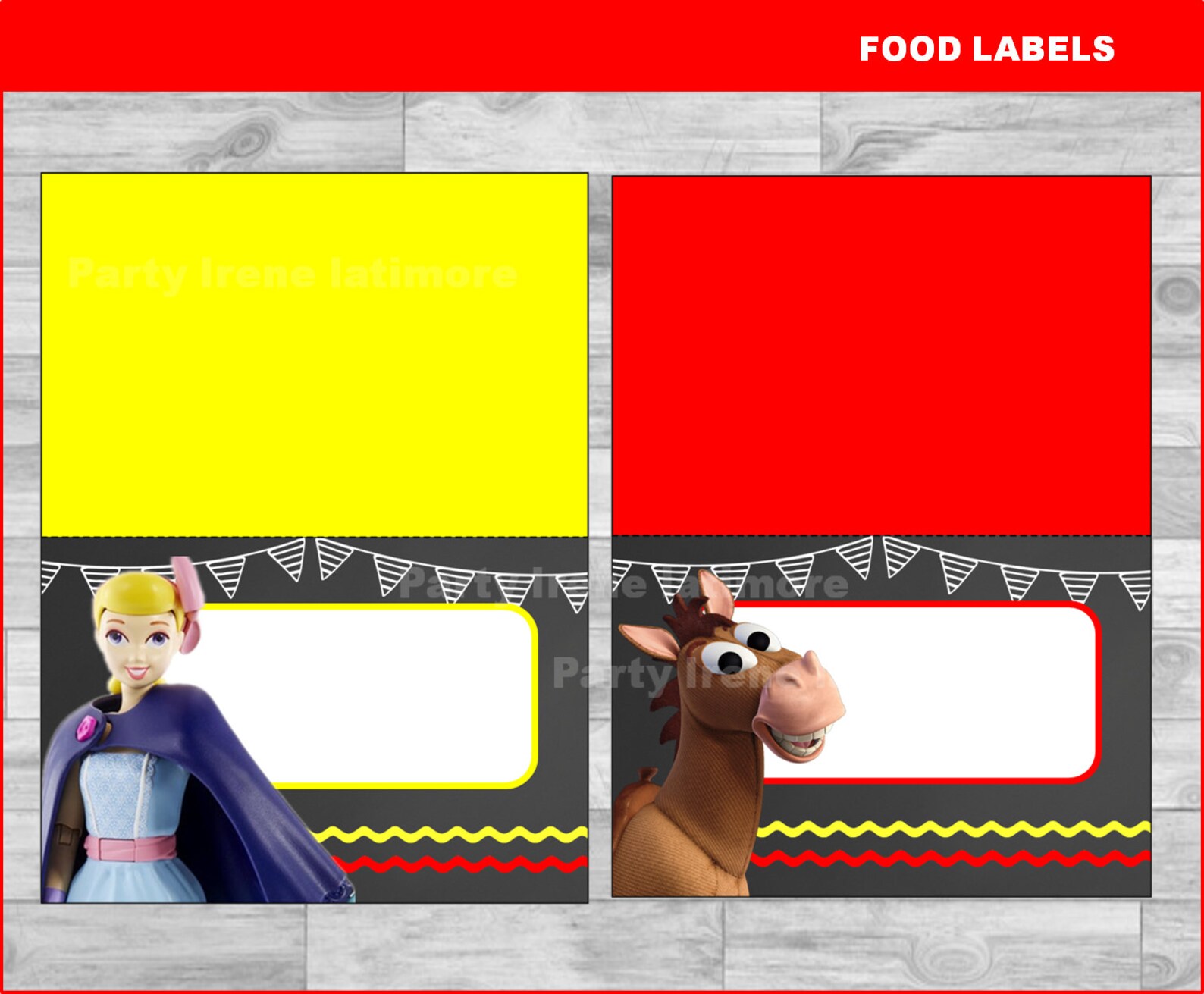 Toy Story 4 Food Labels Instant Download, Toy Story Chalkboard Food ...