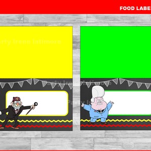 Gravity Falls Food Labels Instant Download, Gravity Falls Chalkboard ...