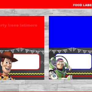 Toy Story Food Labels Instant Download, Toy Story Chalkboard Food Tent ...