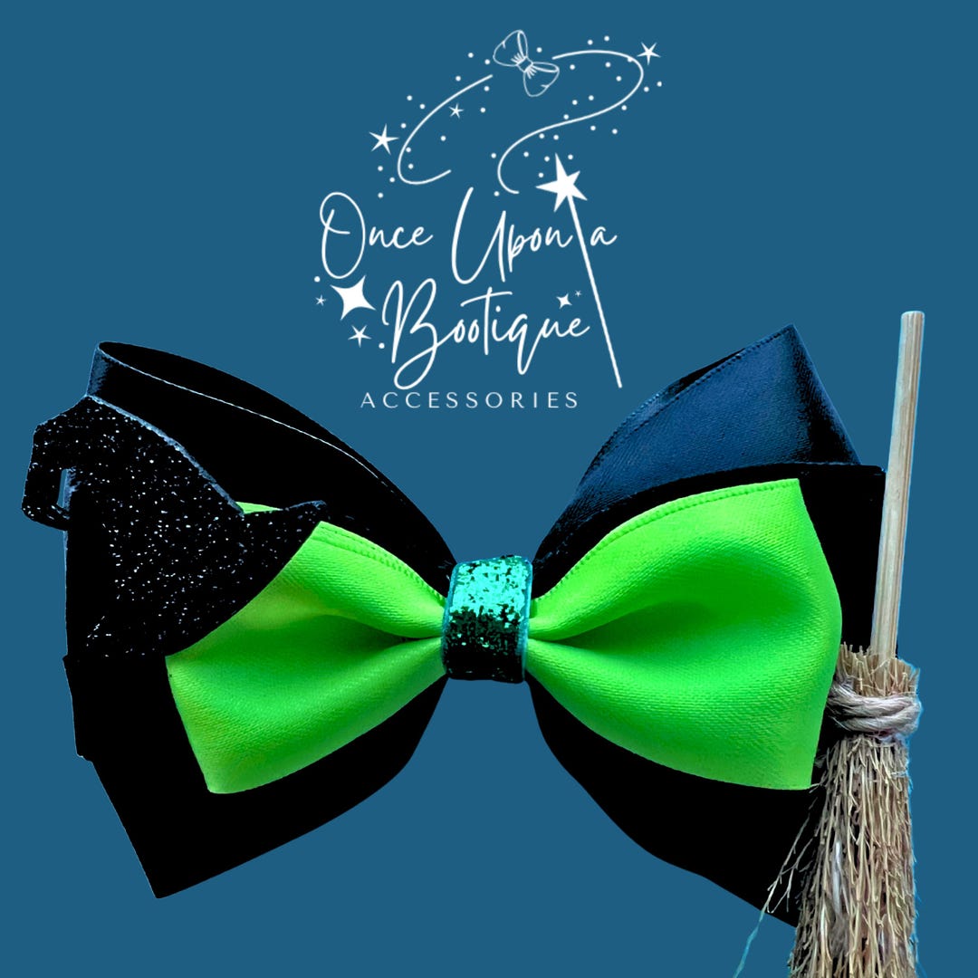 Wicked Elphaba Inspired Hair Bow- Hair Clip- Hair Ribbon - Etsy