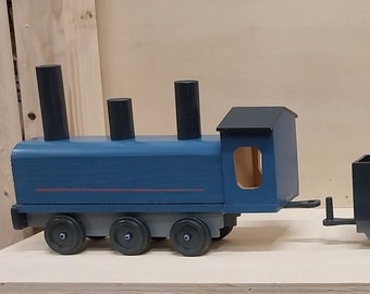Wooden Baby Blue Train - Etsy