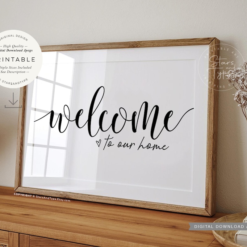 Welcome to Our Home Print - Etsy