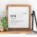 Tea Dictionary Definition Meaning PRINTABLE Art Kitchen | Etsy