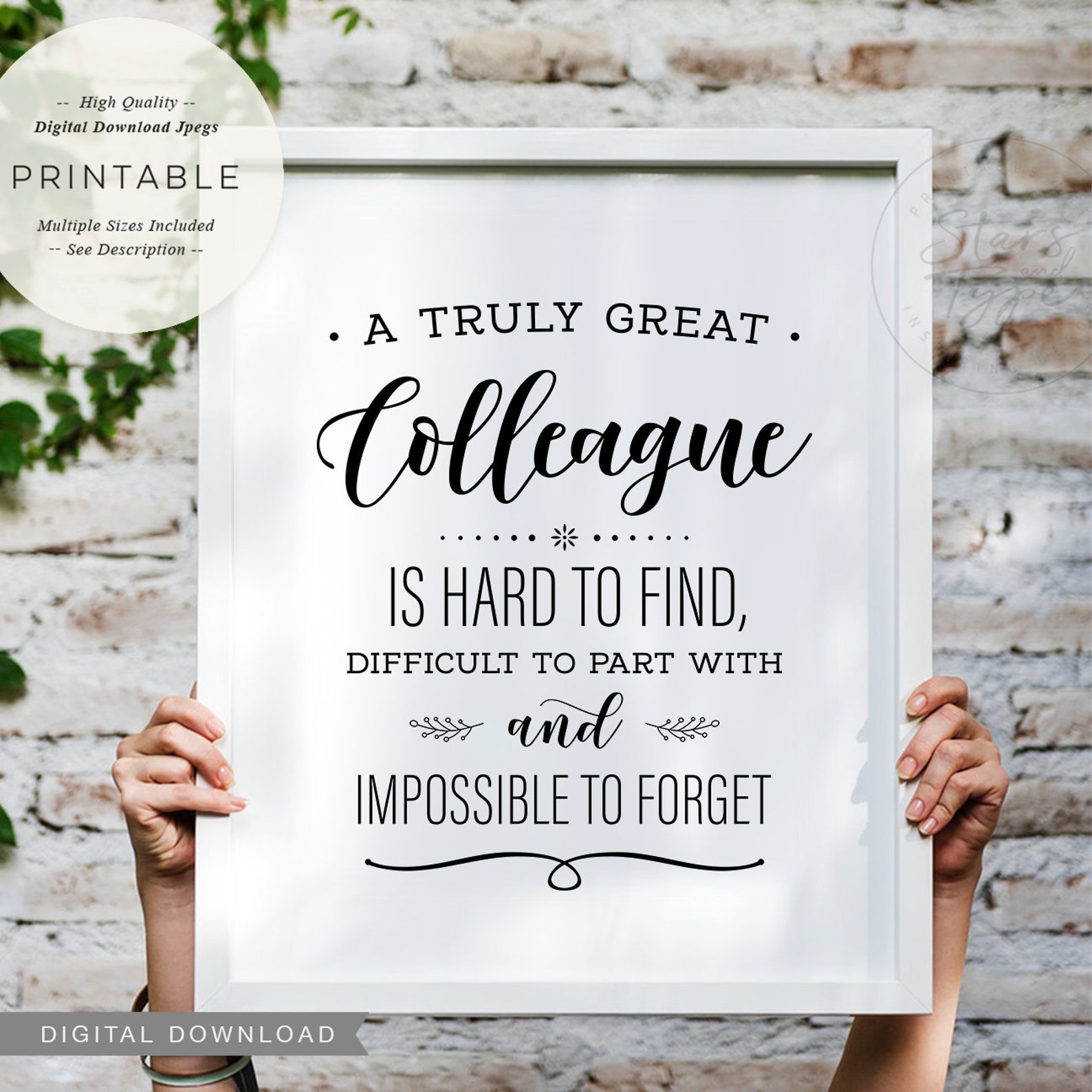 A Truly Great Colleague PRINTABLE Art Leaving Gift for Work | Etsy