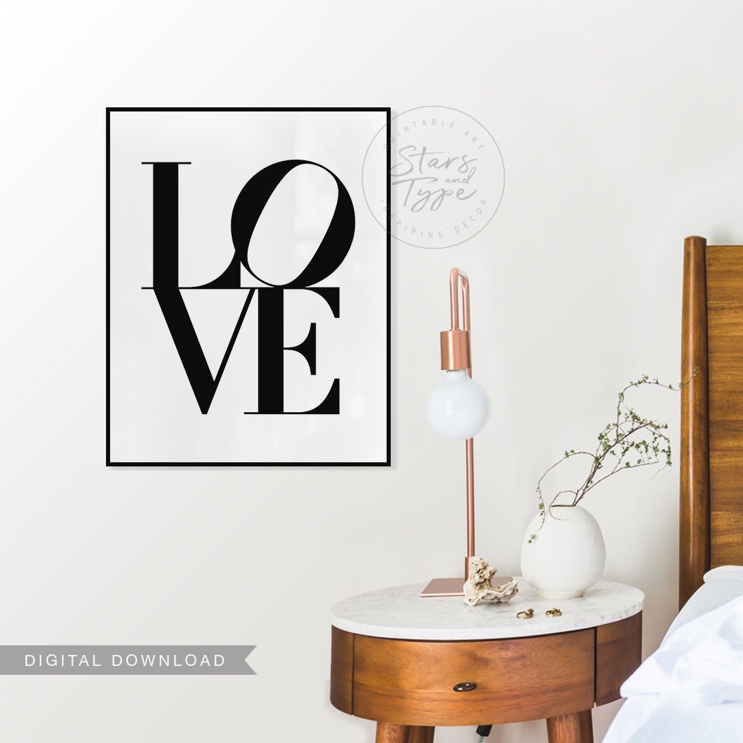 Love PRINTABLE Wall Art L O V E Classic Love 4 Letters - Etsy Australia