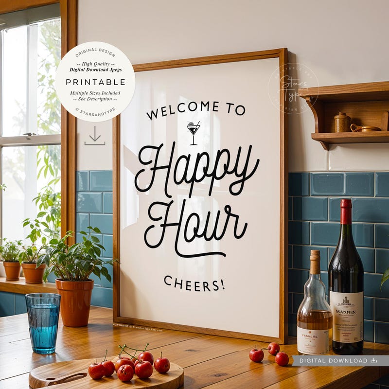 Happy Hour Art - Etsy
