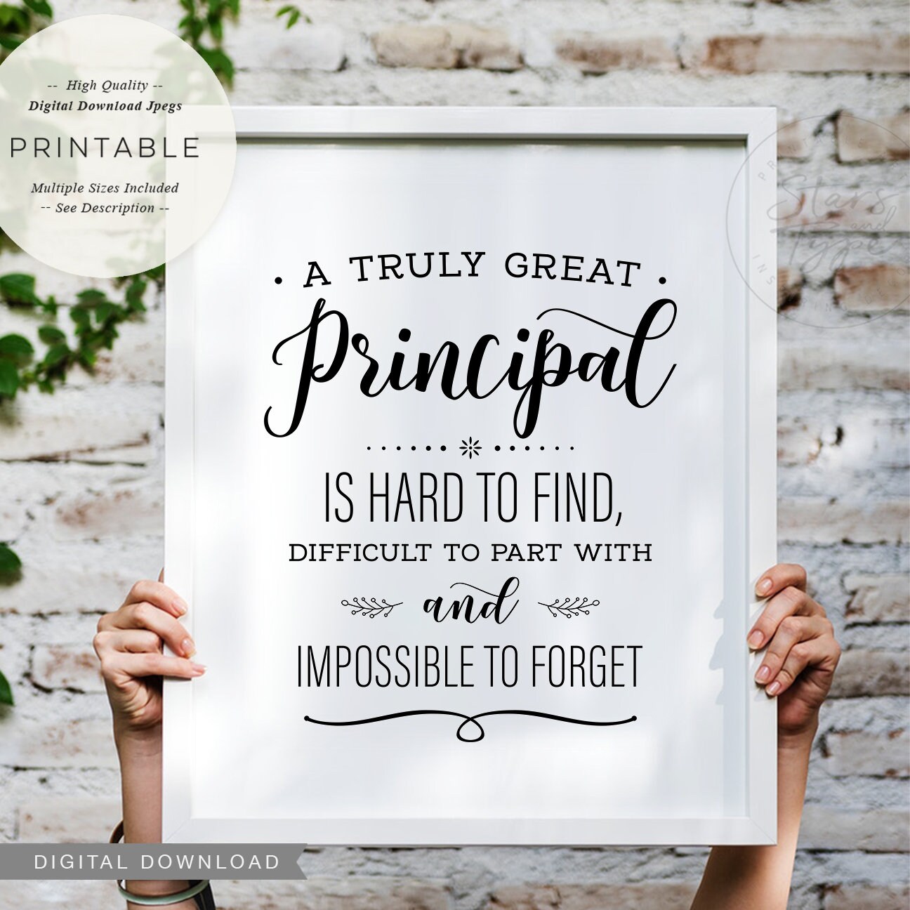 A Truly Great Principal is Hard to Find PRINTABLE Art | Etsy