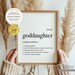 Goddaughter Definition, PRINTABLE Art, Dictionary Meaning, Godchild ...