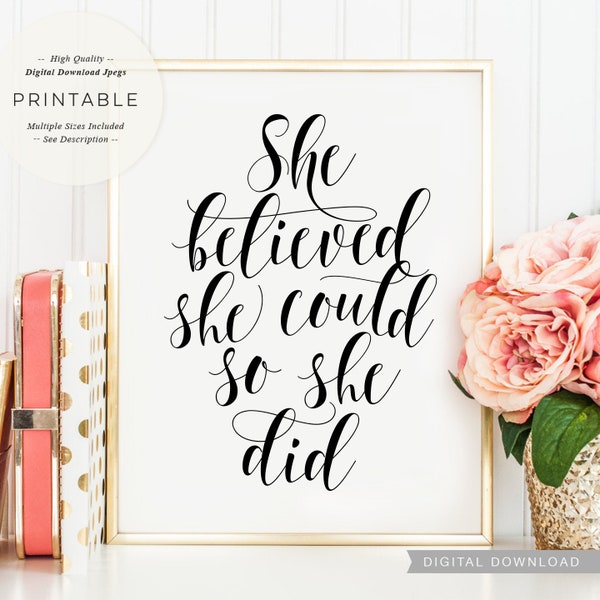 She Did Wall Art - Etsy