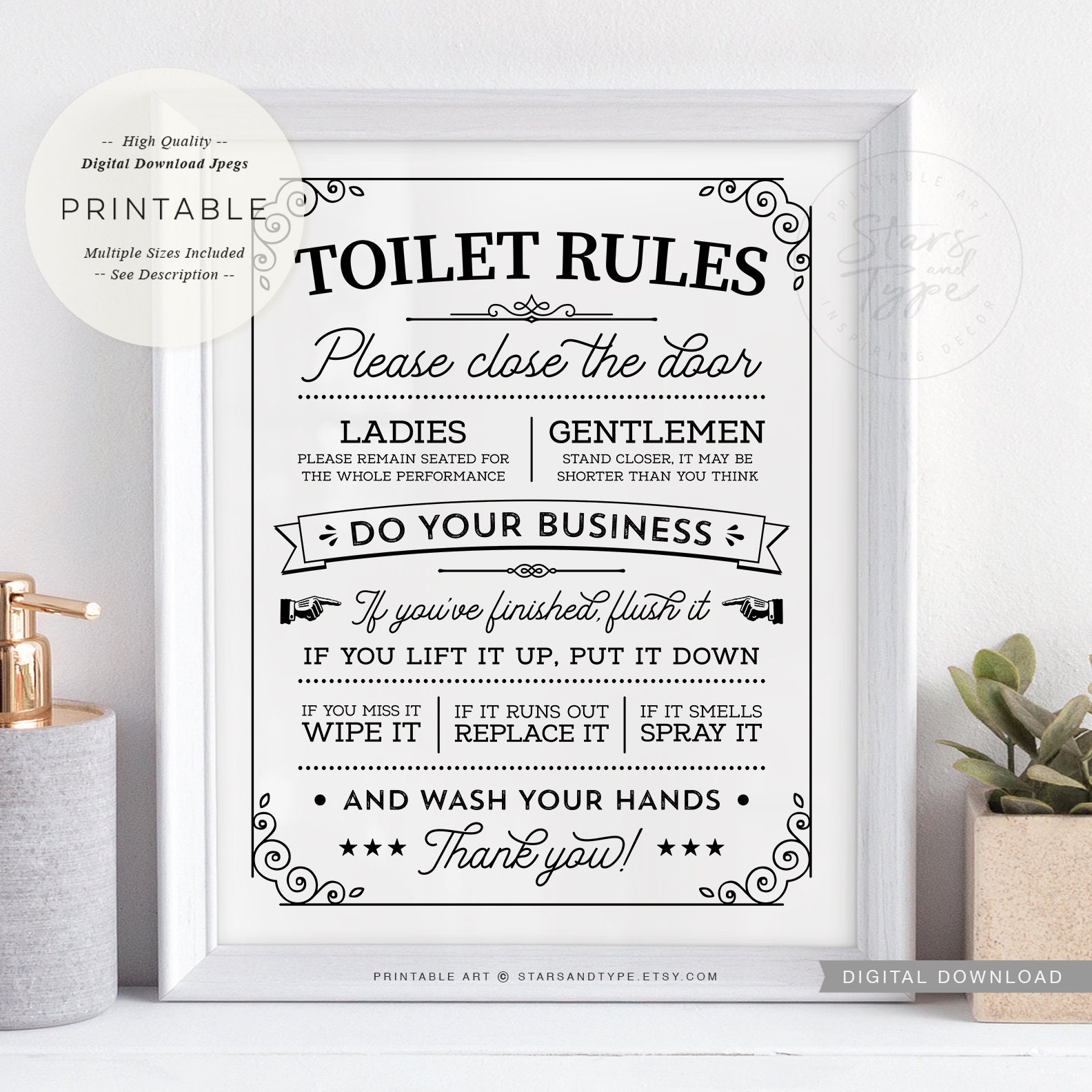 Toilet Rules Free Printable Printable Form Templates And Letter