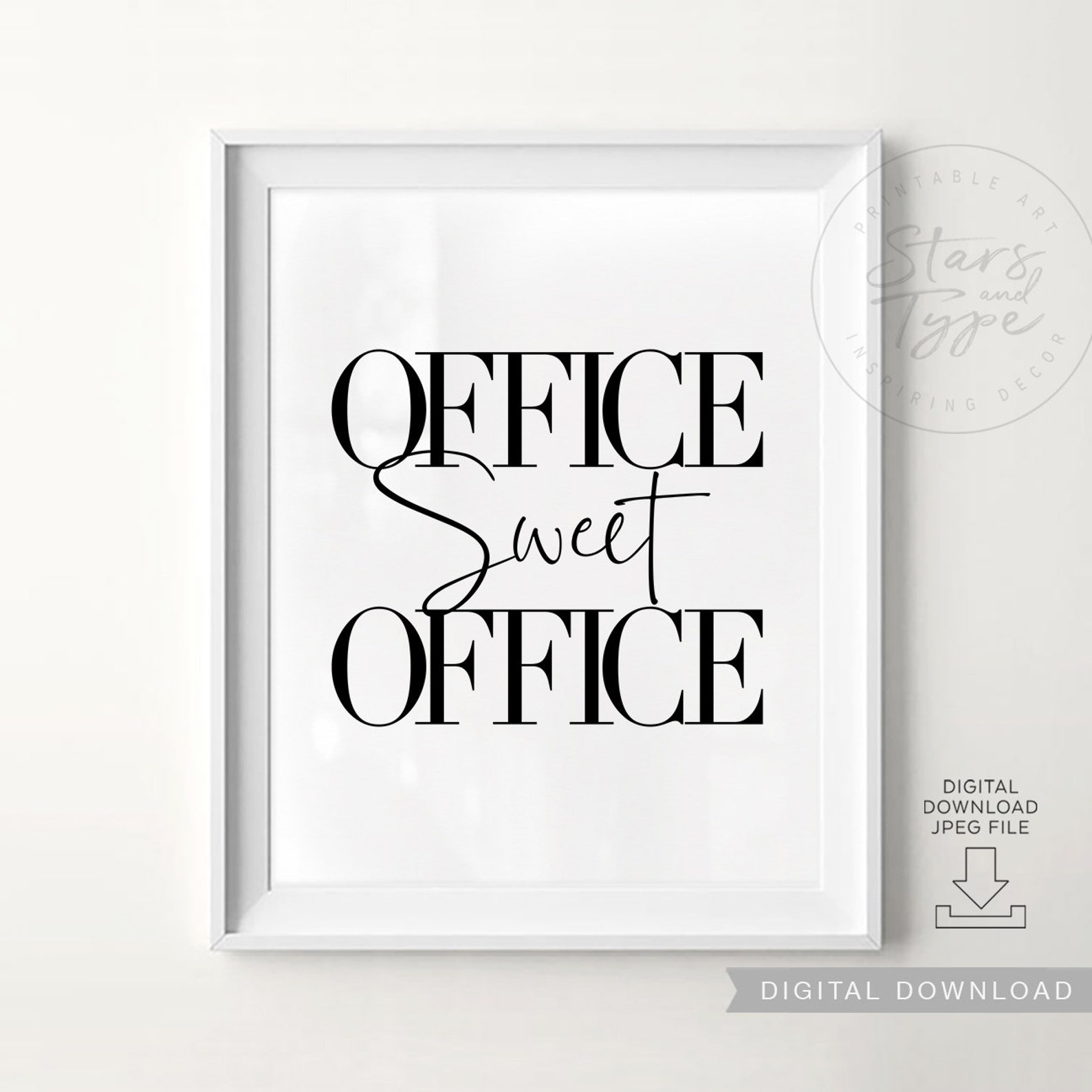 Office Sweet Office PRINTABLE Wall Art Home Office Decor - Etsy