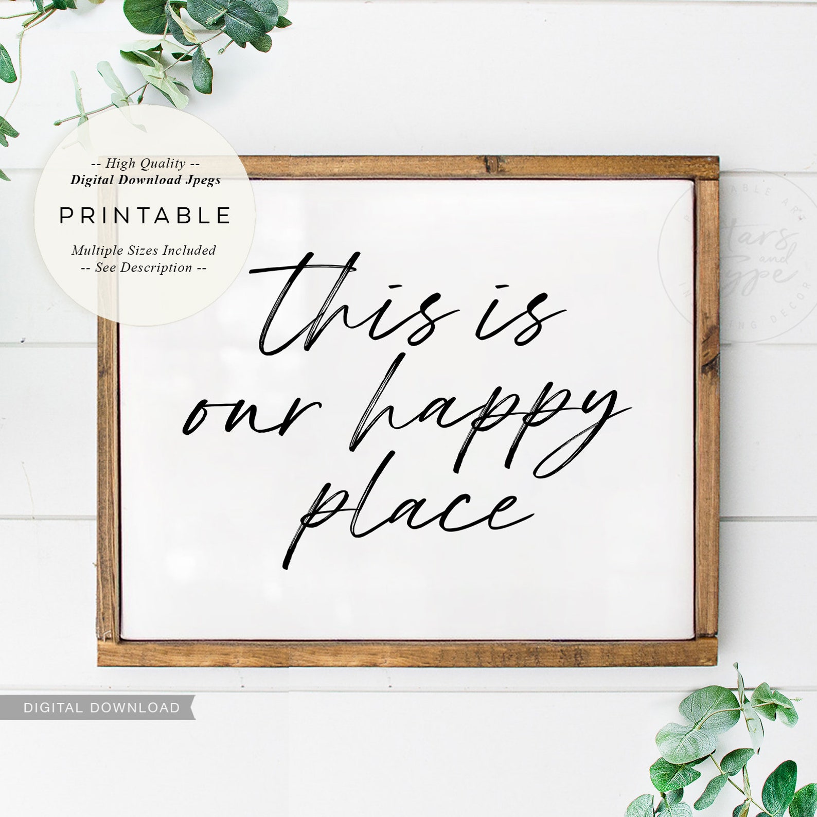 This is Our Happy Place PRINTABLE Wall Art Home Quote Decor | Etsy