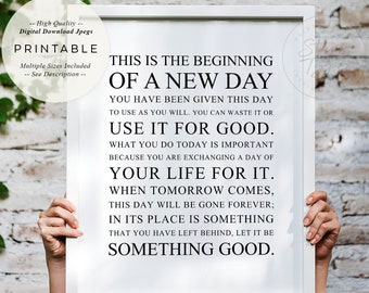 Inspirational Signs This is the Beginning of a New Day Sign - Etsy