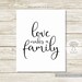 Love Makes A Family PRINTABLE Wall Art Family Quotes Family - Etsy UK