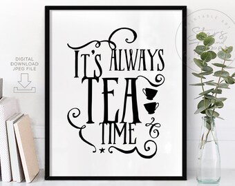 Tea Time Wall Art - Etsy