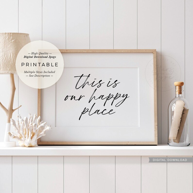 This is Our Happy Place PRINTABLE Wall Art Home Quote Decor | Etsy