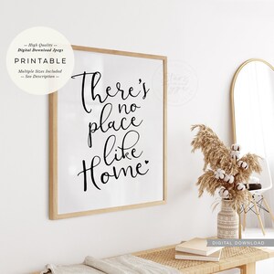 There's No Place Like Home PRINTABLE Wall Art Home - Etsy
