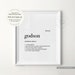 Godson Definition, PRINTABLE Art, Dictionary Meaning, Special Godchild ...