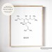 Beer Molecule, PRINTABLE Wall Art, Molecule Science Chemistry Art ...