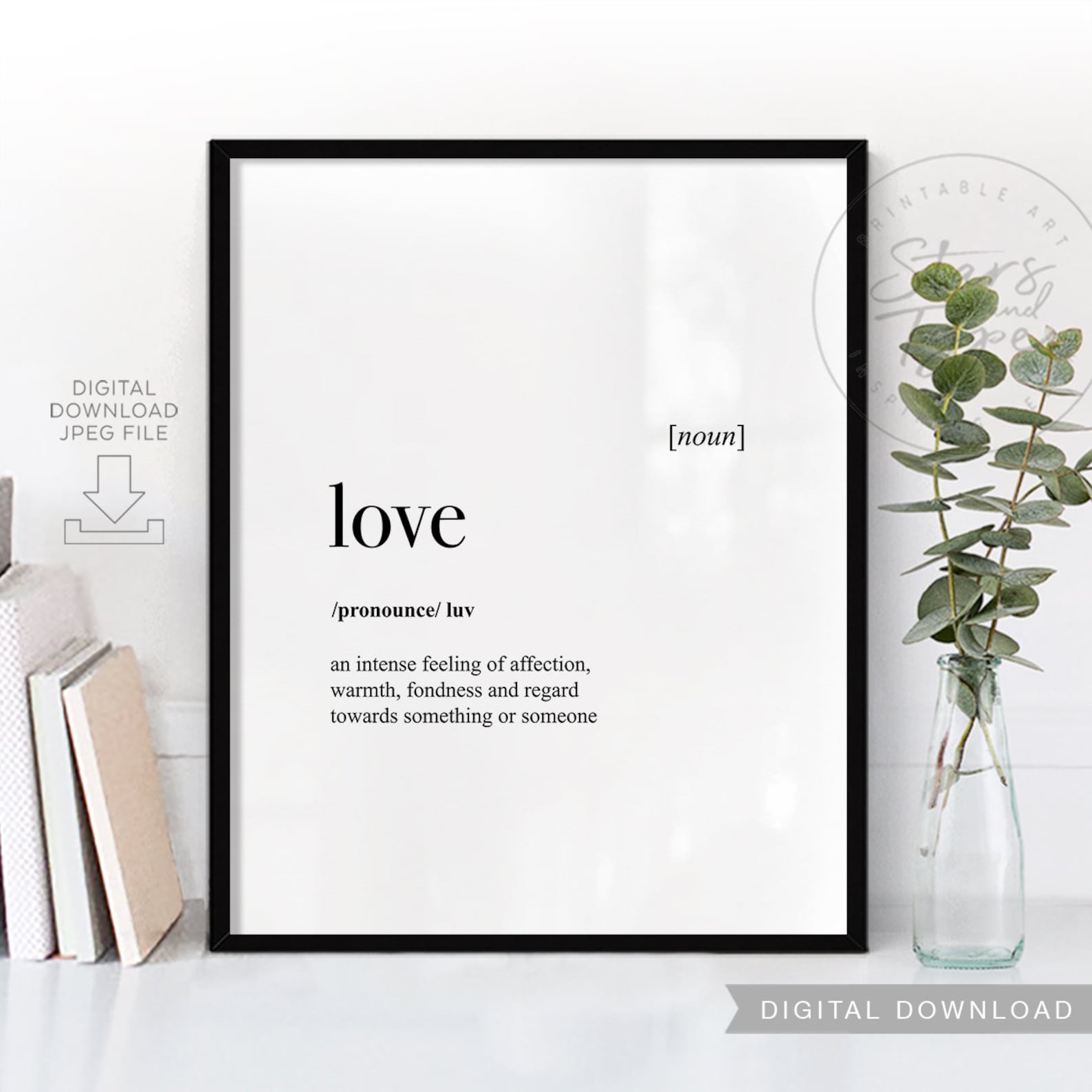 Love Dictionary Definition Meaning PRINTABLE Art Love Quotes | Etsy