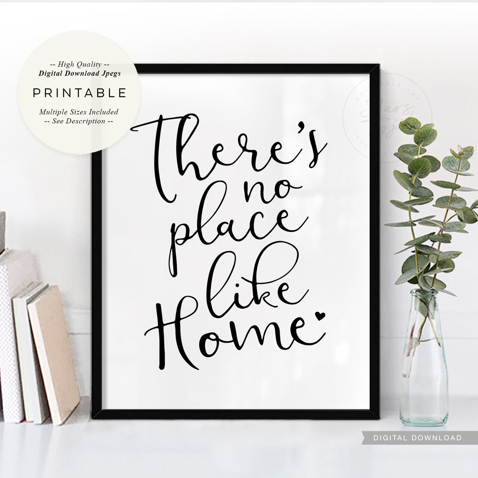 There's No Place Like Home PRINTABLE Wall Art Home - Etsy