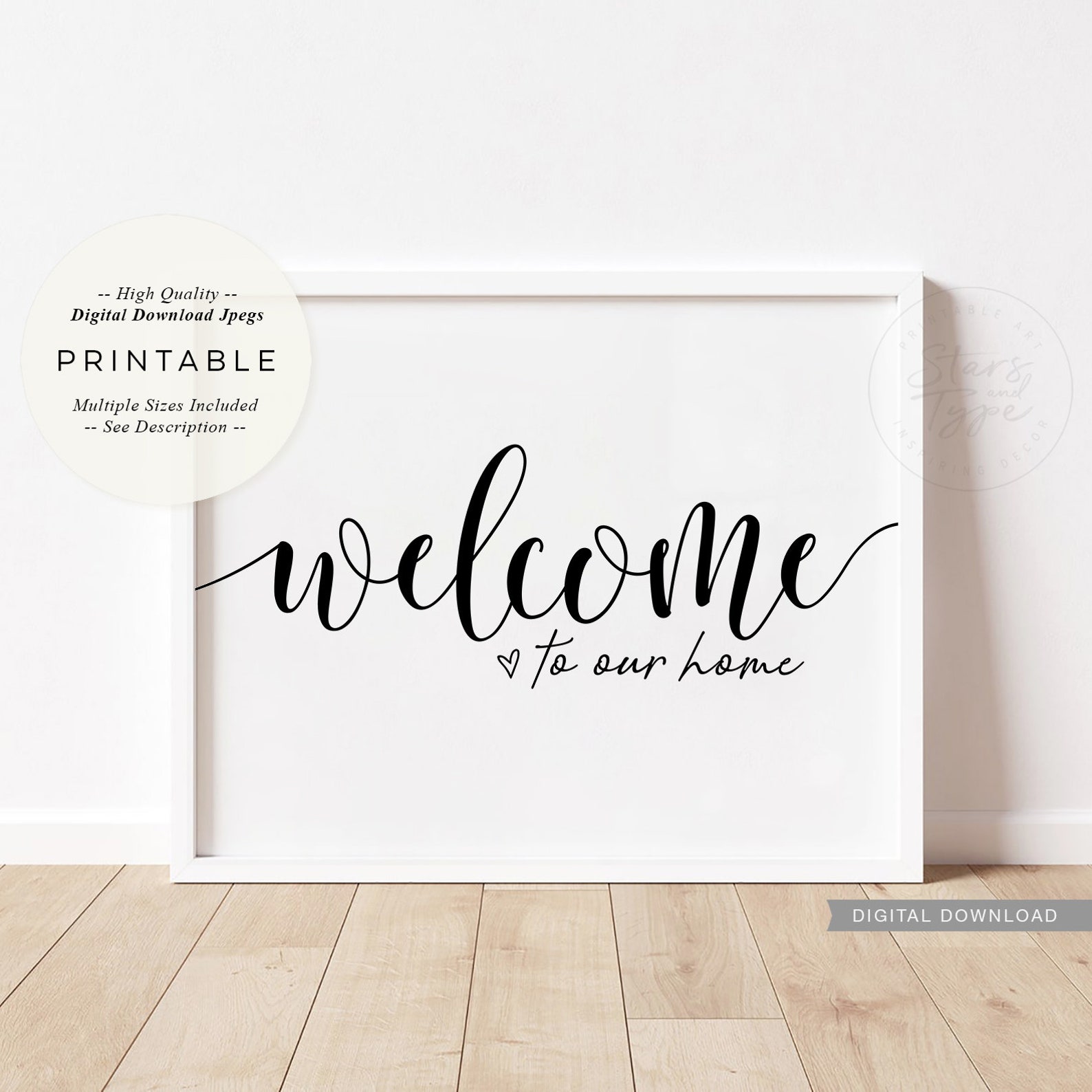 Welcome to Our Home PRINTABLE Wall Art Family Home Welcome - Etsy