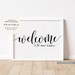 Welcome to Our Home, PRINTABLE Wall Art, Family Home Welcome Sign ...