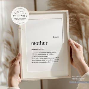 Mother Definition, PRINTABLE Art, Mom Mum Mommy Mummy Quote, Digital ...