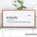 Tenacity Definition, PRINTABLE Office Desk Art, Dictionary Meaning ...