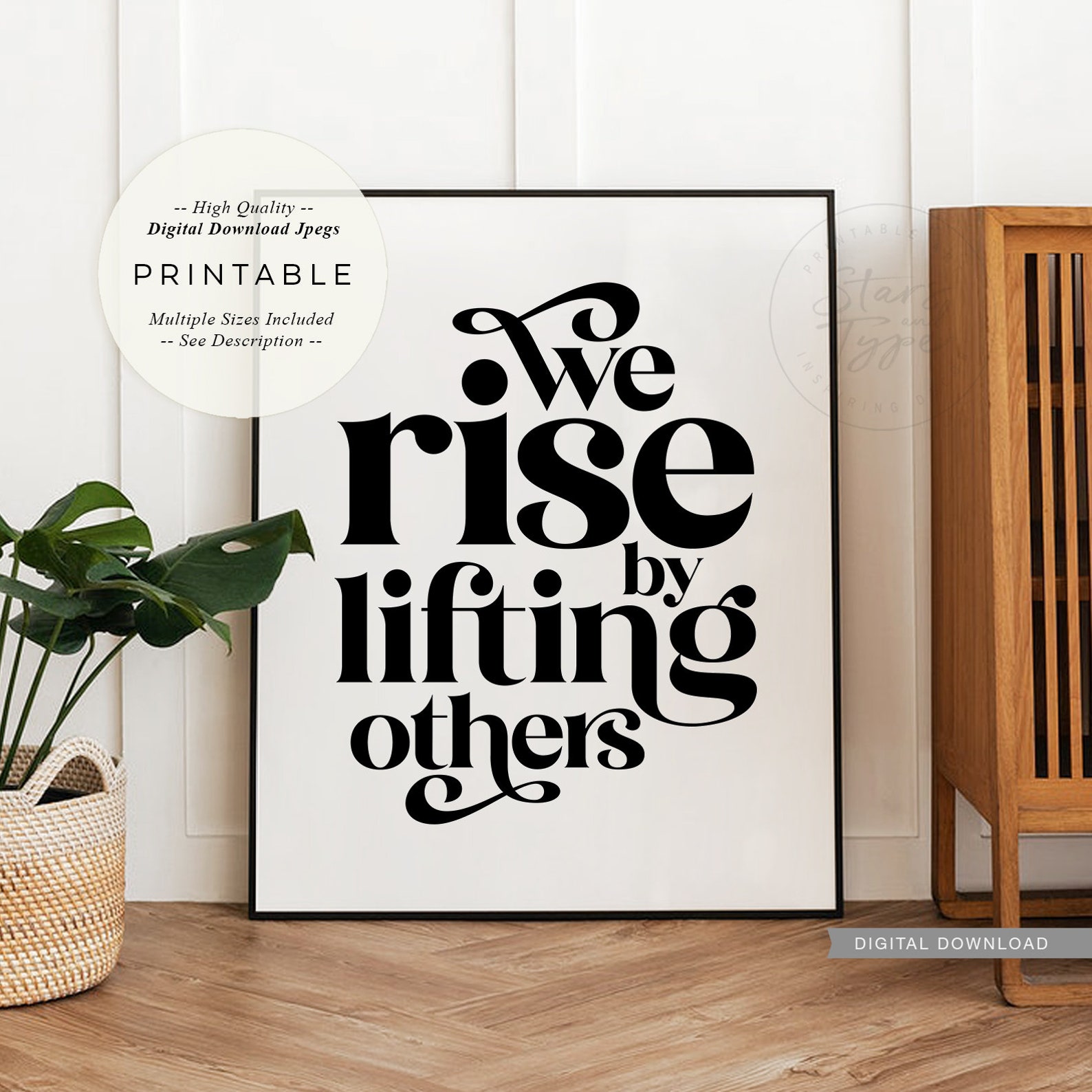 We Rise by Lifting Others PRINTABLE Art Motivational - Etsy UK
