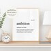 Ambition Definition PRINTABLE Art Dictionary Meaning - Etsy UK