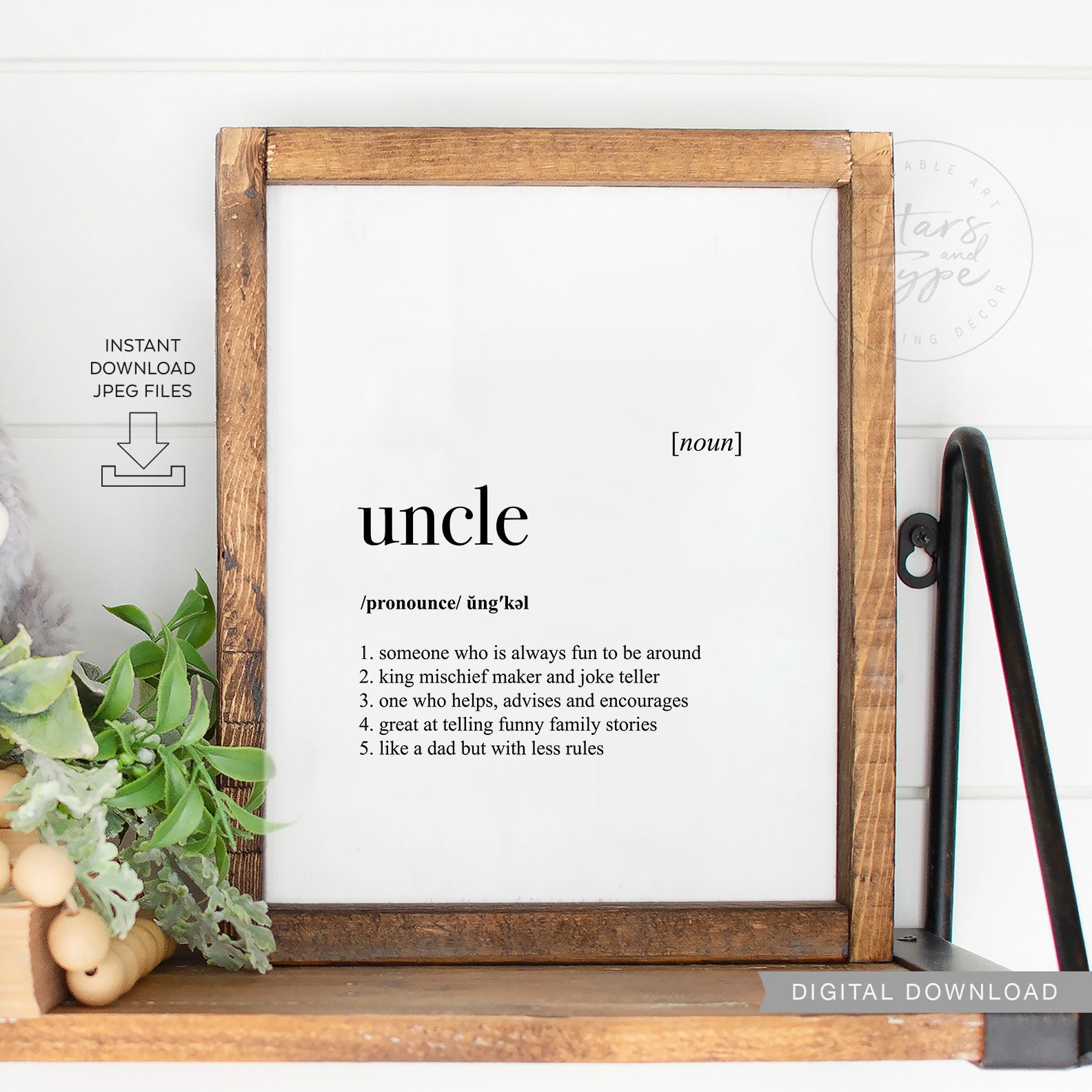 Uncle Definition PRINTABLE Art Gift for Special Uncle - Etsy UK
