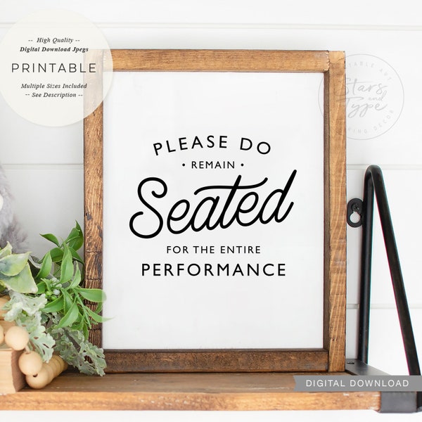 Please Remain Seated - Etsy