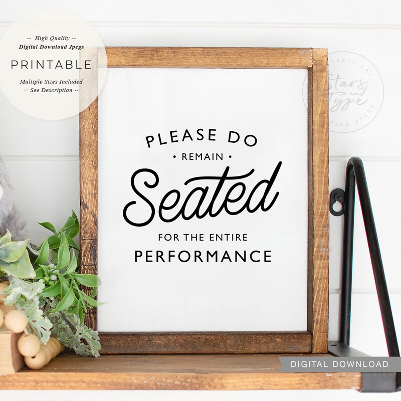 Please Remain Seated - Etsy