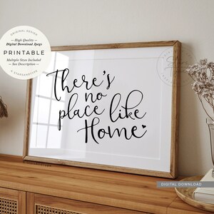 Theres No Place Like Home, PRINTABLE Wall Art, Entry Way Hallway Living ...