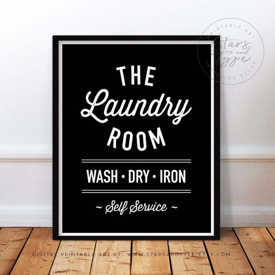 Laundry Sign PRINTABLE Wall Art Wash Room Laundry Room - Etsy UK
