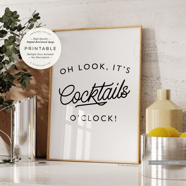 Cocktail Hour Sign - Etsy