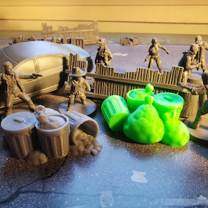 Trash Cans Urban Rubbish / Detritus / Bins 3D Printed 28mm Scatter ...