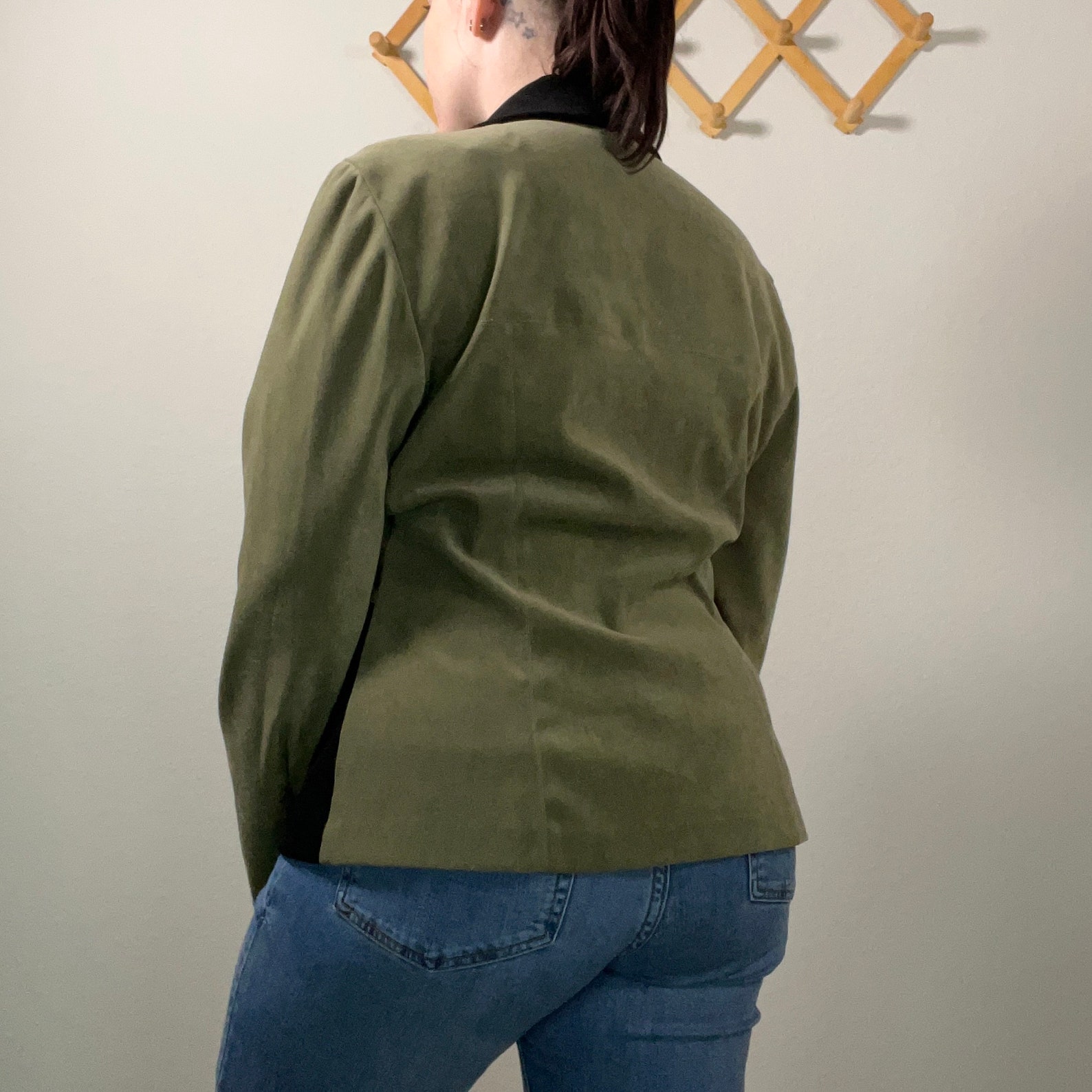 Vintage Scarlett Green and Black Patchwork Collared Button up Blouse - Etsy