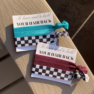Checkered Flag Hair Ties, Hair Accessories, Racing Favors, Checker Flag ...
