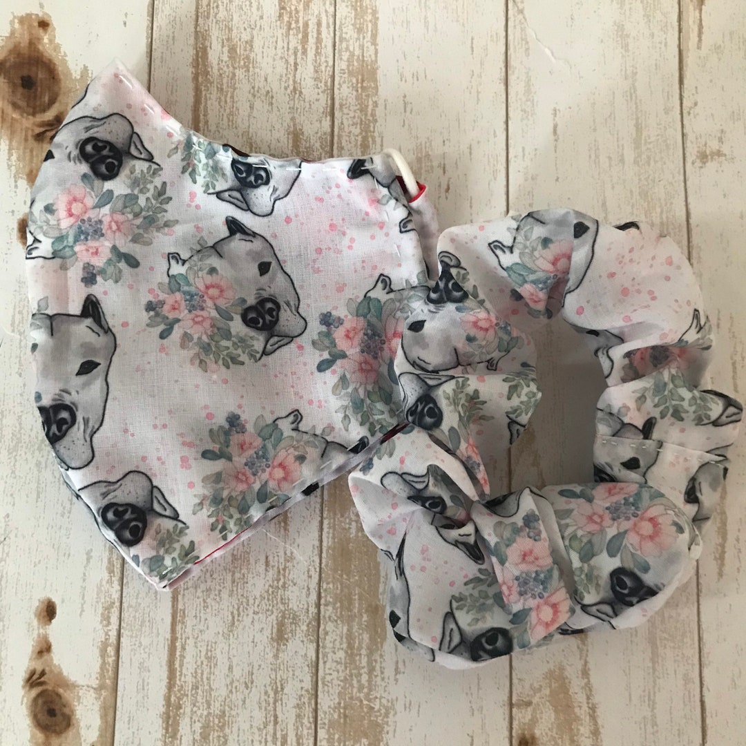 NEW Pit Bull Face Mask-machine Washable Cotton Fabric Two Layer Mask ...